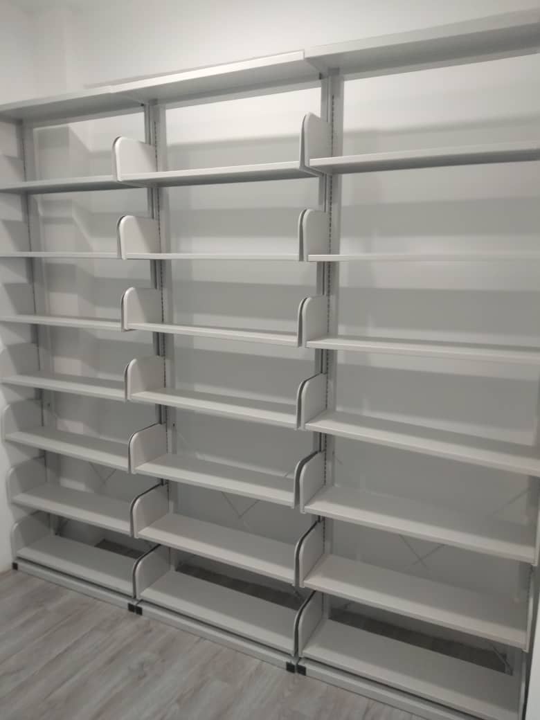 Library racks/ shelves of A mosque (masjid)'s library at Bangsar, Kuala ...