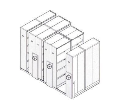 Mechanical Mobile Compactor (Compactus) - Steel Office Furniture & Cabinets